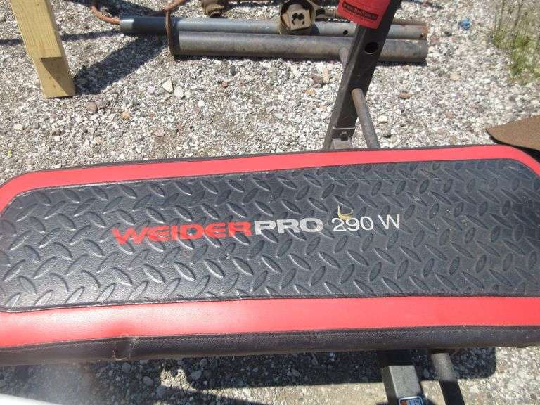 Weider Pro 290W bench press, comes with (2) 15 lb. weights, no bar ...