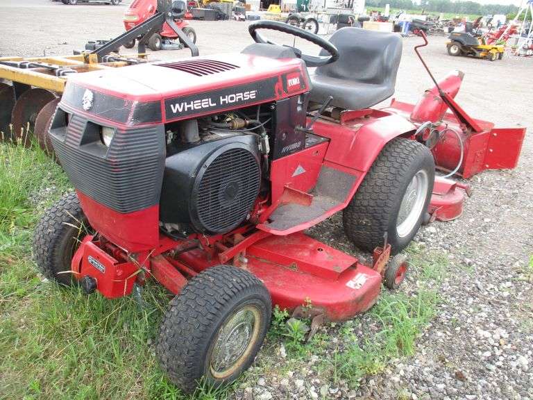 Wheel Horse 520H garden tractor with mower deck and snow blower, needs ...
