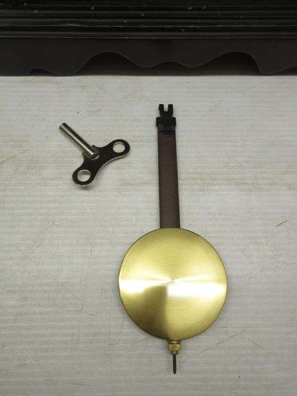 Alaron 31-day wind up clock, includes pendulum wind up key, 12"W x 22"H ...