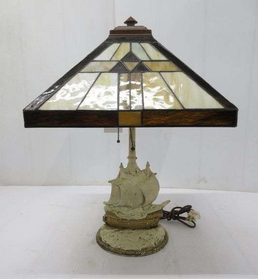 Older Aladdin Camp Co. Model No. 549 cast iron, "Clipper Ship," lamp ...