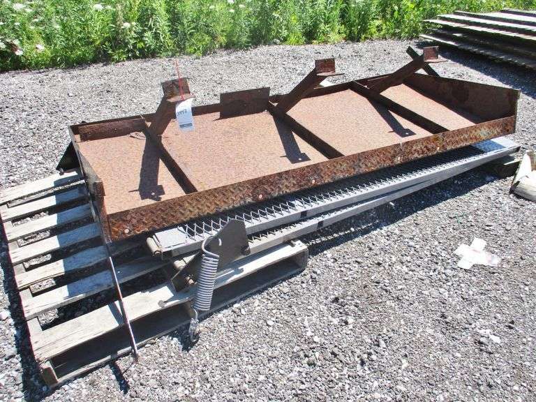 Steel expanded metal and diamond plate trailer or truck ramps with ...