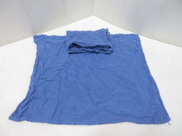 6 lb. bag of blue shop rags, each rag- 16" x 16", all clean - Albrecht ...