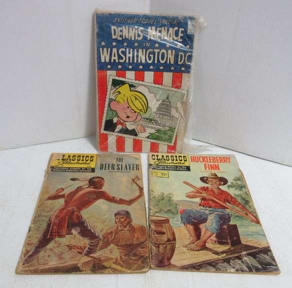 Comic Books, include: Dennis the Menace in Washington DC, Huck Finn ...