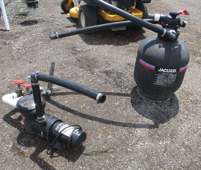 Jacuzzi laser sand filter and hayward 15 HP pump for inground pool ...