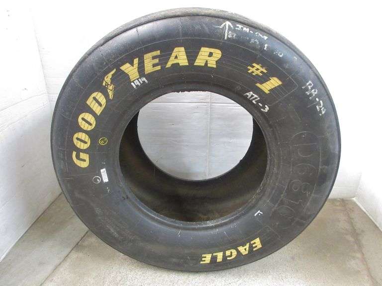 Collectible Goodyear race car tire, 26"Dia - Albrecht Auction Service