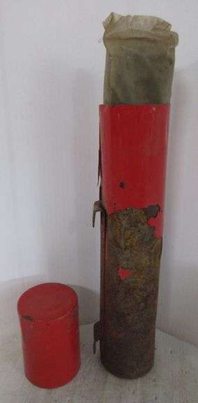 Welding canister filled with welding rods - Albrecht Auction Service