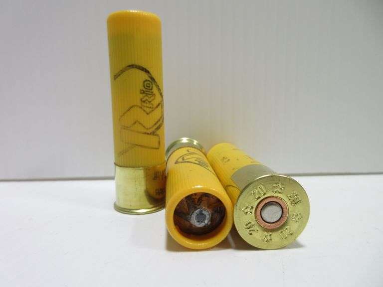 (25) 20-gauge 2 3/4" slugs, Rio Royal Star lead slugs with steel ...