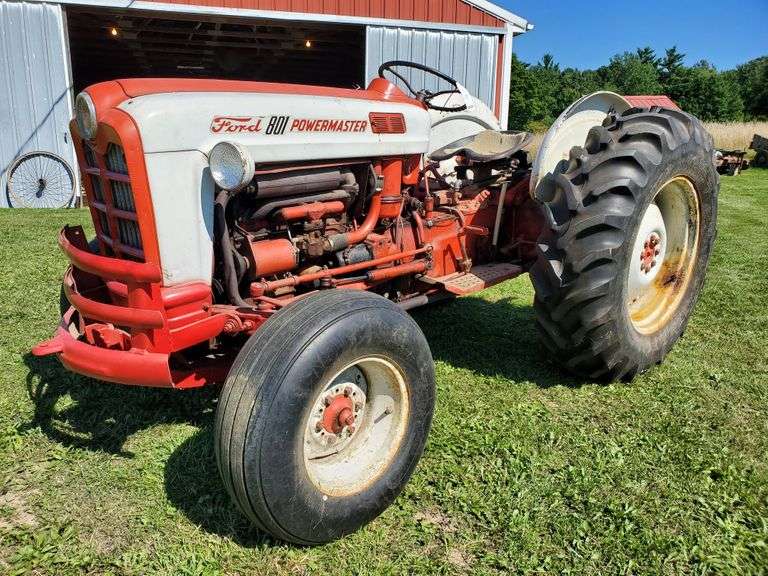 Ford 801 Powermaster W.F. Gas Tractor, 11L-15 Fronts, 14.9-28 Rears, 3 ...
