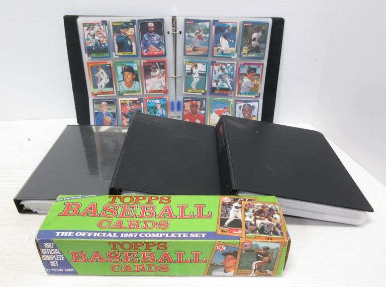 (4) Binders and one box of baseball cards, most of them are Topps, 1980 ...