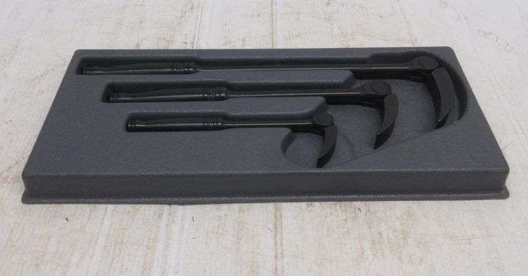 Snap-On 3-Piece multi-position pry bar set, PBMP703A, includes: 8", 12 ...