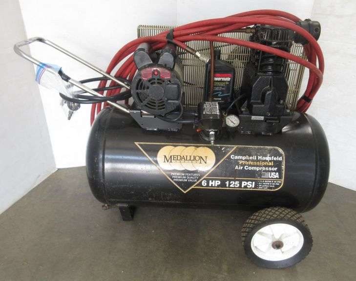 Campbell-Hausfeld 6 HP air compressor, serial no. L5/3/95/00968, model ...