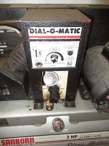 Sanborn silver bullet air compressor, 6.3 SCFM at 40 psi, 2HP, works ...
