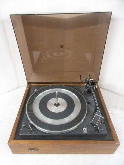 Old perpetuum ebner PE 3015 turntable with dust cover, made in Germany ...