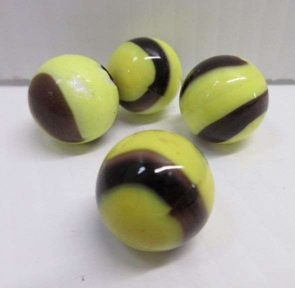 Marble King bumble bee patch and ribbon marbles, black and yellow ...