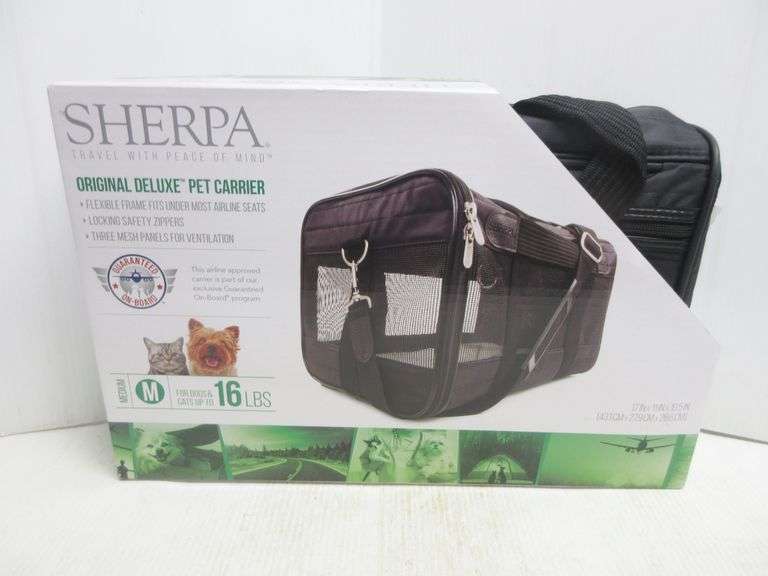 Sherpa deluxe pet carrier, medium size, NIB - Albrecht Auction Service