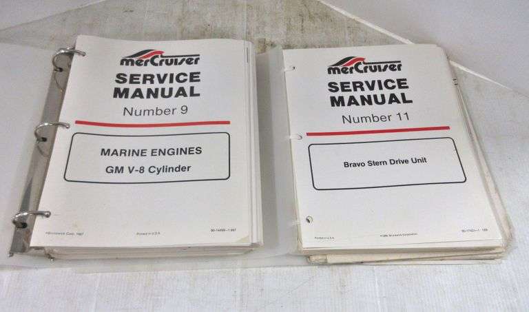 (2) Factory Mercury Marine Service Manuals, in very good condition; GM ...
