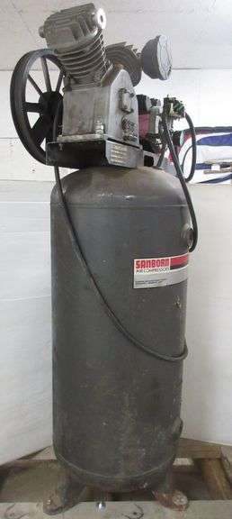 60-Gallon Sanborn air compressor, needs correct size belt, appears ...