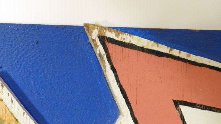 Large wooden VFW sign, hand painted, Veterans of Foreign Wars, 48"W x ...