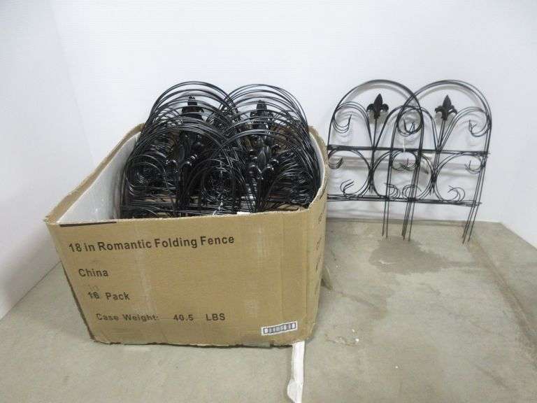 (10) Vigoro romantic folding fence, new 10' x 18"H - Albrecht Auction ...