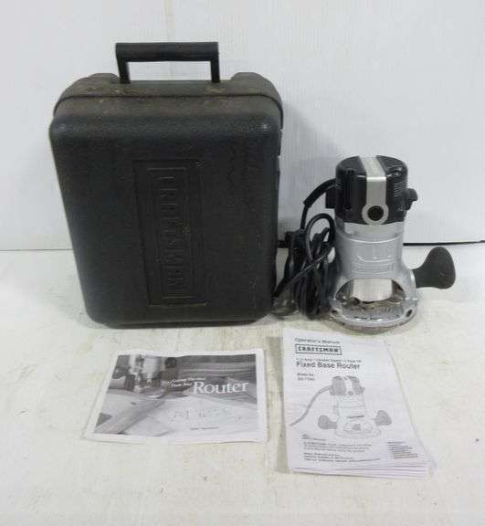 Craftsman fixed base router, model 320.17542, 2 or 3 bits included ...