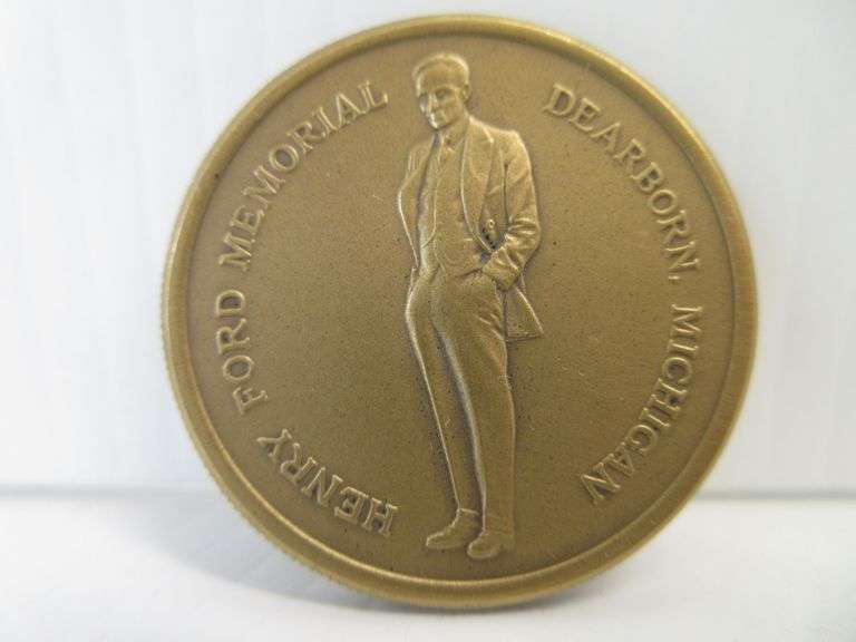 Henry Ford Memorial dedication coin in presentation box, education is ...