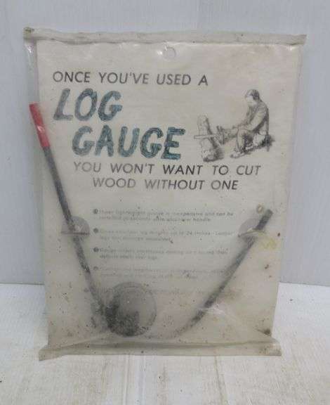 Older collector chainsaw wood art log gauge for cutting firewood all ...