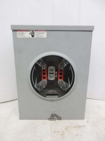 Milbank electrical meter base, 11" x 15", complete - Albrecht Auction ...