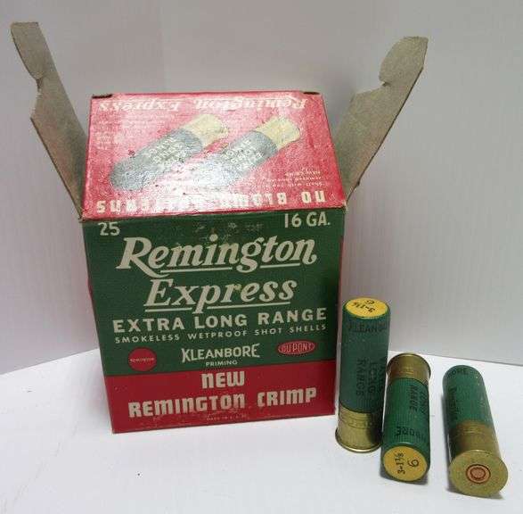 (25) Rounds of Remington Express Extra long range No. 6 shot, full box ...