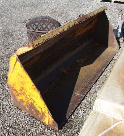 Loader bucket off a Ford 445 tractor, 79"W x 21"D x 31"H, used ...