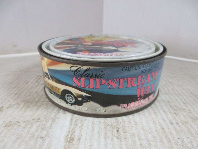 Older can of Slipstream aircraft and high performance car wax with 1960 ...