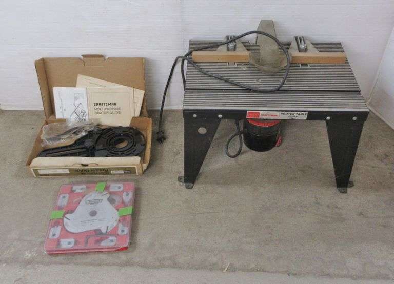 Craftsman router & table with guide, 1 1/4 HP, comes with a Craftsman 9 ...