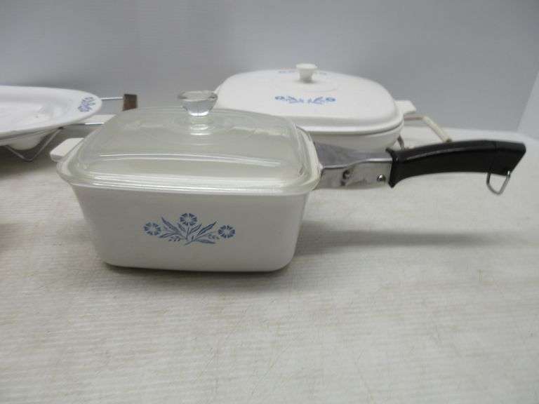 Corningware "Blue Cornflower" dishes, include: P-19 Platter with ...