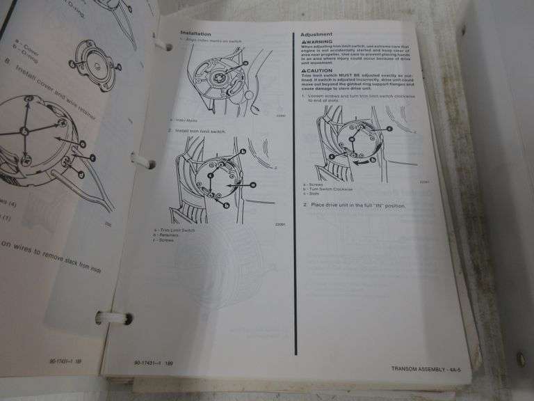 (2) Factory Mercury Marine Service Manuals, in very good condition; GM ...