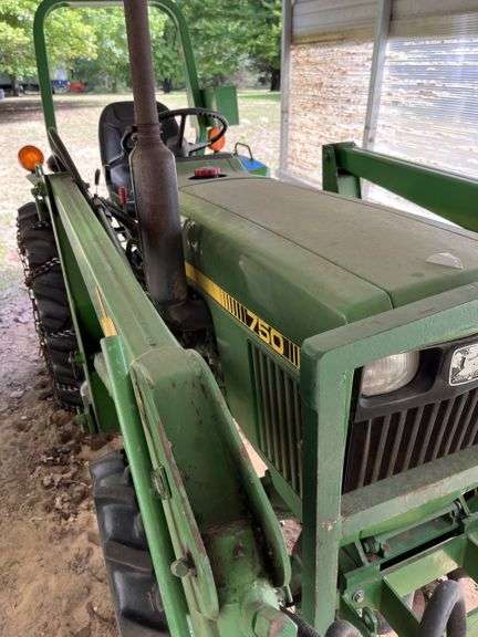 John Deere 750 4x4 Diesel Tractor with Model 67 Loader, Bucket and ...