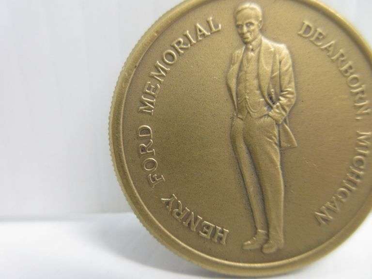 Henry Ford Memorial dedication coin in presentation box, education is ...