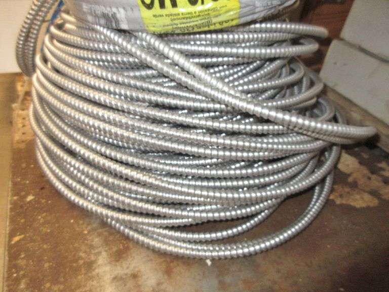 Over 500' of 12-2 metal clad copper wire, aluminum jacket, stranded ...