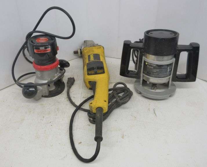Power tools, include: DeWALT surface grinder, Black & Decker router ...