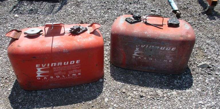 (2) OMC/Johnson evinrude metal outboard gas tanks, used - Albrecht ...