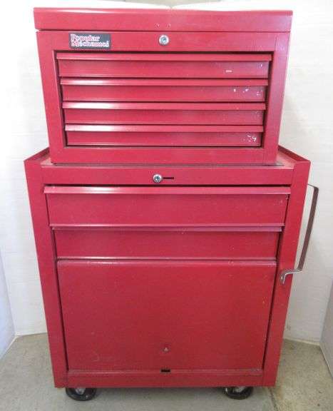 Popular Mechanics tool chest, 27"W x 15"D x 45"H, drawers have no rust ...
