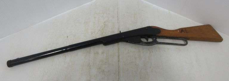Older Daisy model 36 BB gun, works, shows some wear, "AL" carved in ...