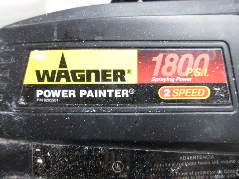 Wagner 1800 PSI power painter with implements - Albrecht Auction Service