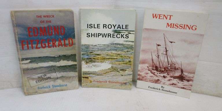 (3) Great Lakes shipwreck books by Frederick Stonehouse, paperback ...