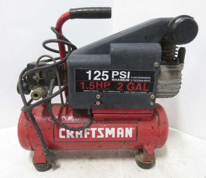 Craftsman Air Compressor, 125 PSI, 1.5 HP, 2-Gallon, works - Albrecht ...