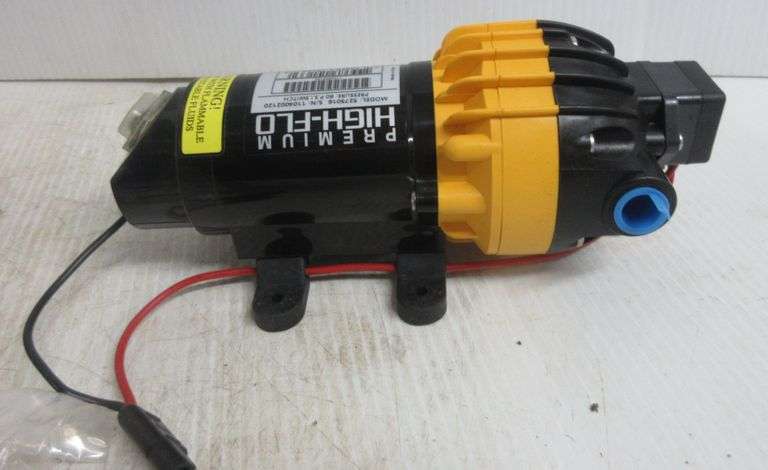 12V 2.1 GPM pump with pressure switch quick disconnect, pump can run ...