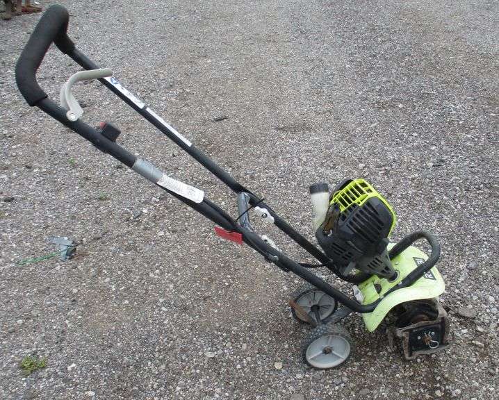 RYOBI 4-cycle rototiller, heavy wear - Albrecht Auction Service