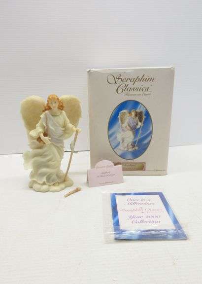 Seraphim classics "Raphael" angel with fishing pole and fish, 8"H, in ...