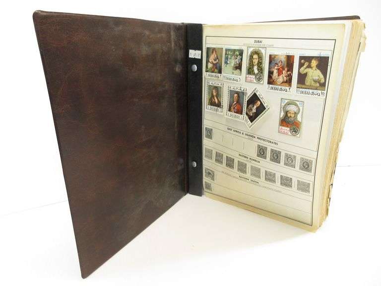 Stamp collection binders, collected over 75 years, many stamps and ...