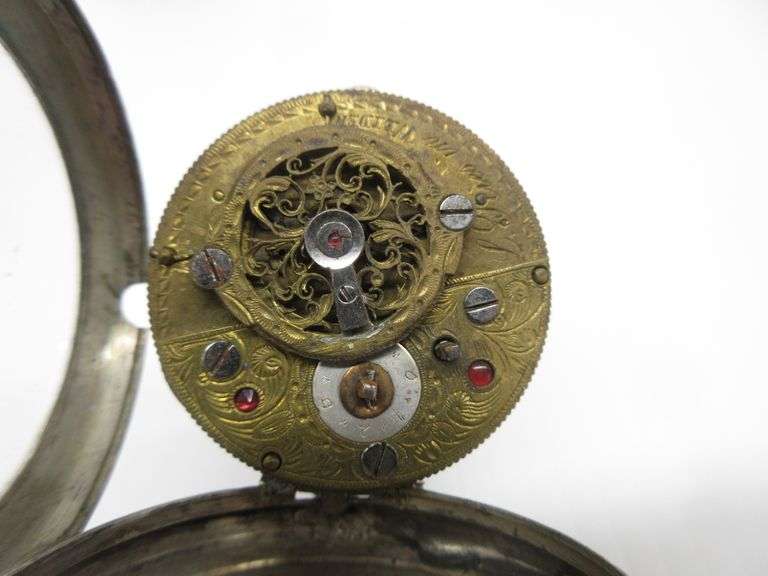 Chain driven pocket watch with turtle shell back, 2"Dia - Albrecht ...