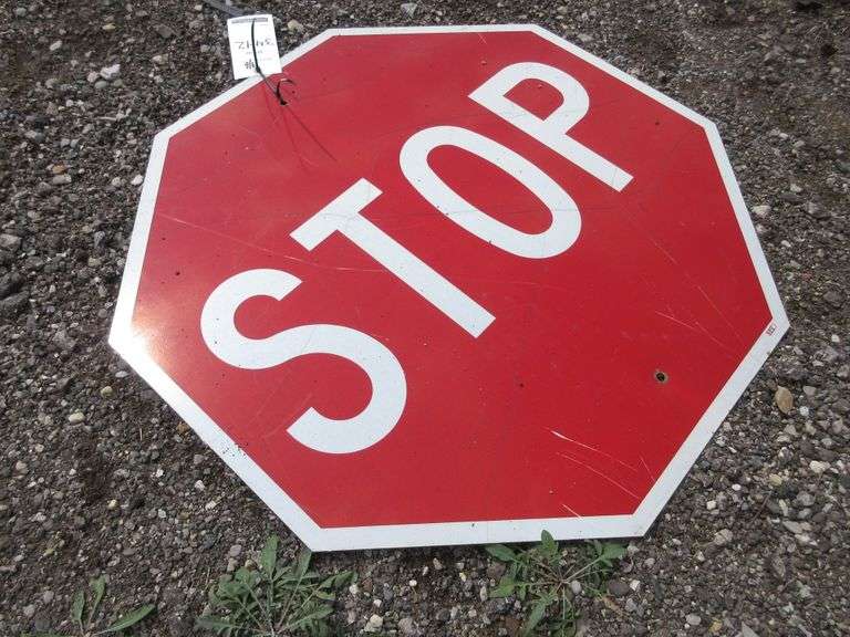 Stop sign, 30" x 30", in good condition - Albrecht Auction Service