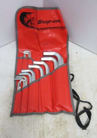 Snap-On allen 17-piece key set with bag, STD size, never used ...